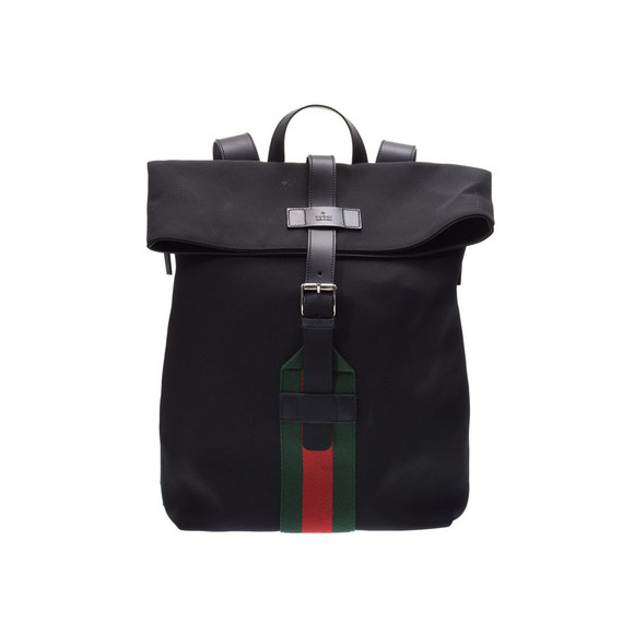 Gucci | Bags | Gucci Sherry Line Backpack Black Canvas | Poshmark